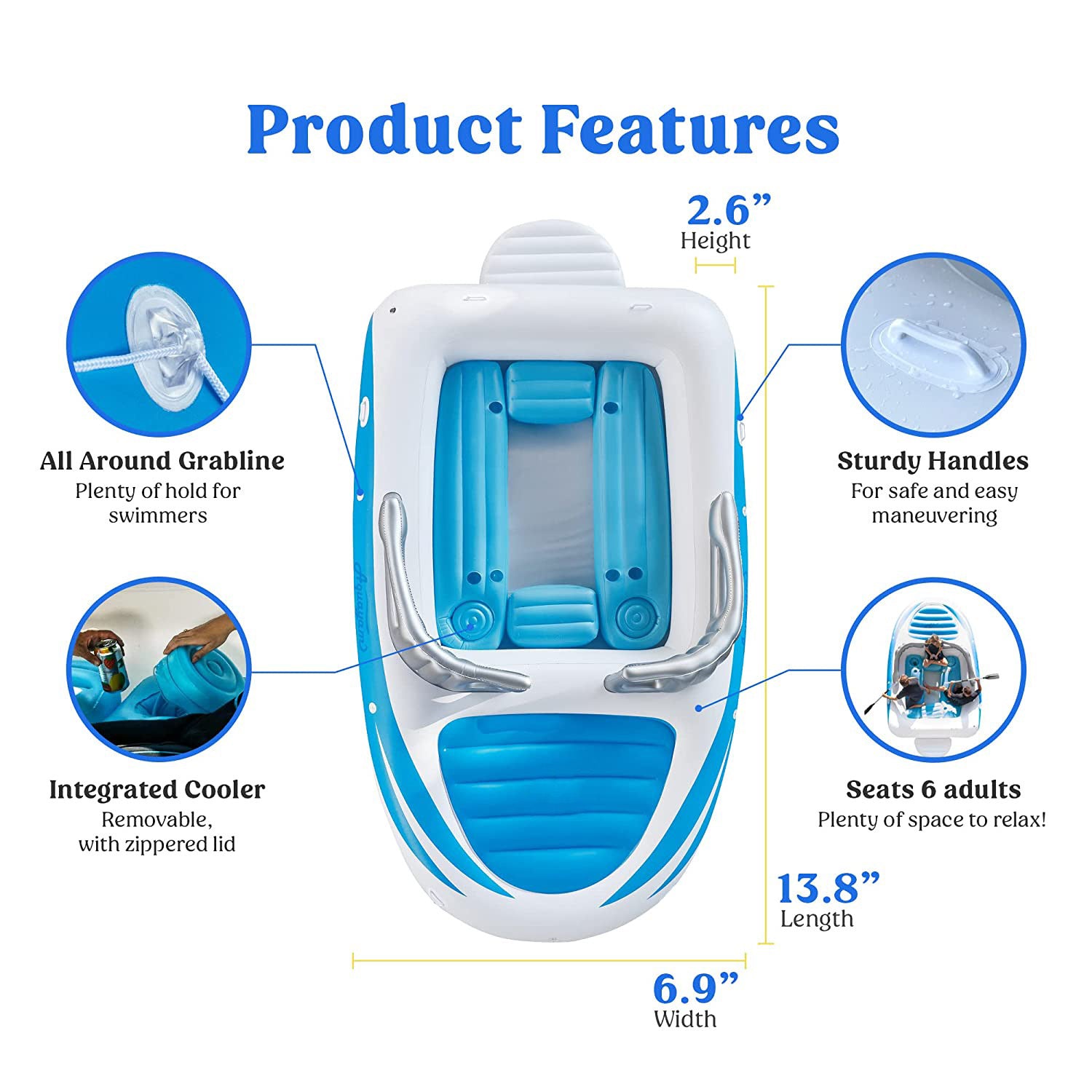 Inflatable Floating Island – Inflatable Pools and Floats - Aquabluefun